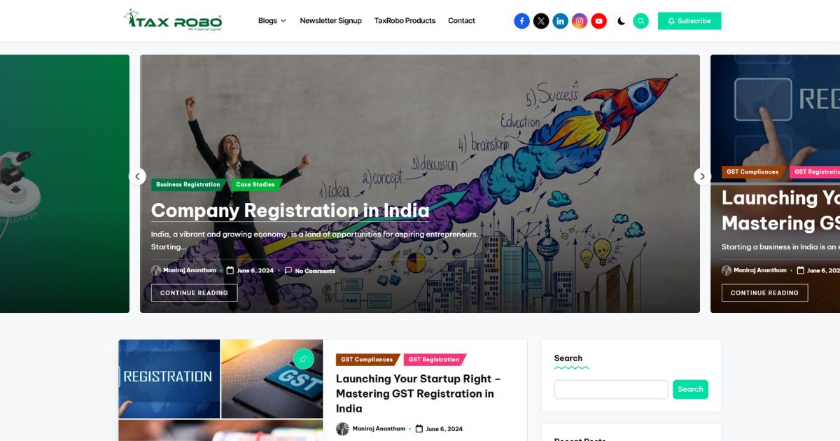Latest Business and Finance Updates Tax Robo
